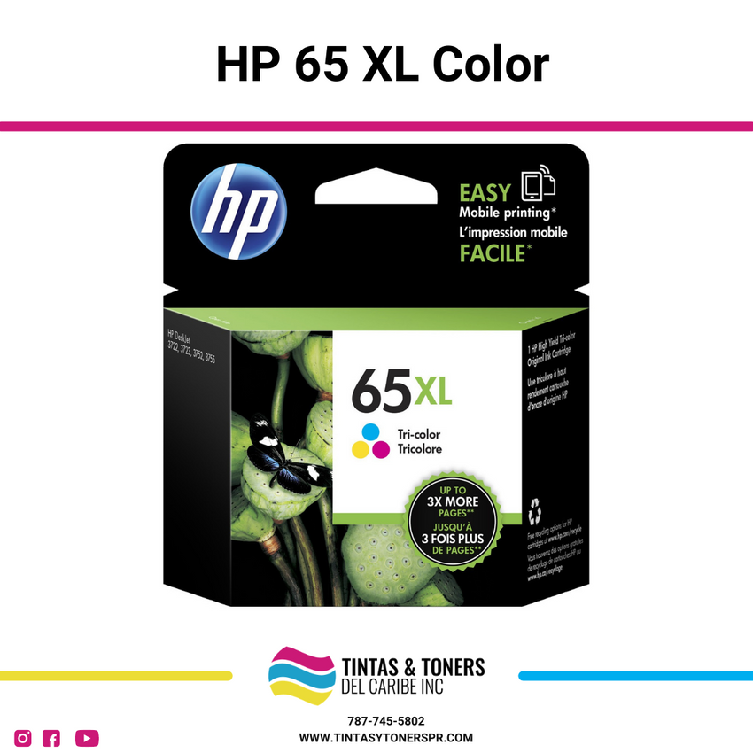 Cartucho de Tinta Original/ Compatible/ Refill: HP 65 Color XL – Tintas ...